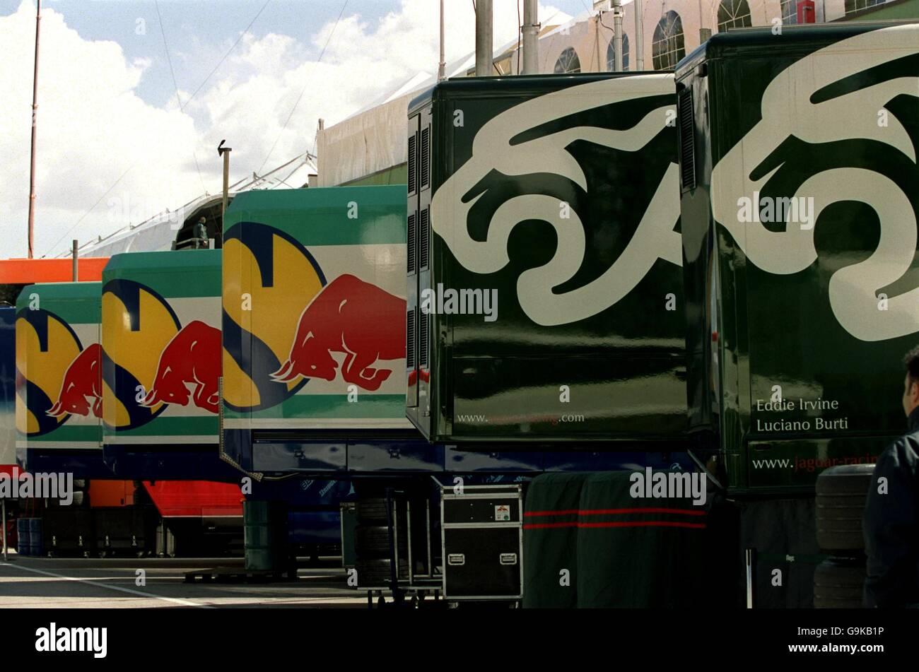 Sauber jaguar trailers in paddock hi-res stock photography and images ...