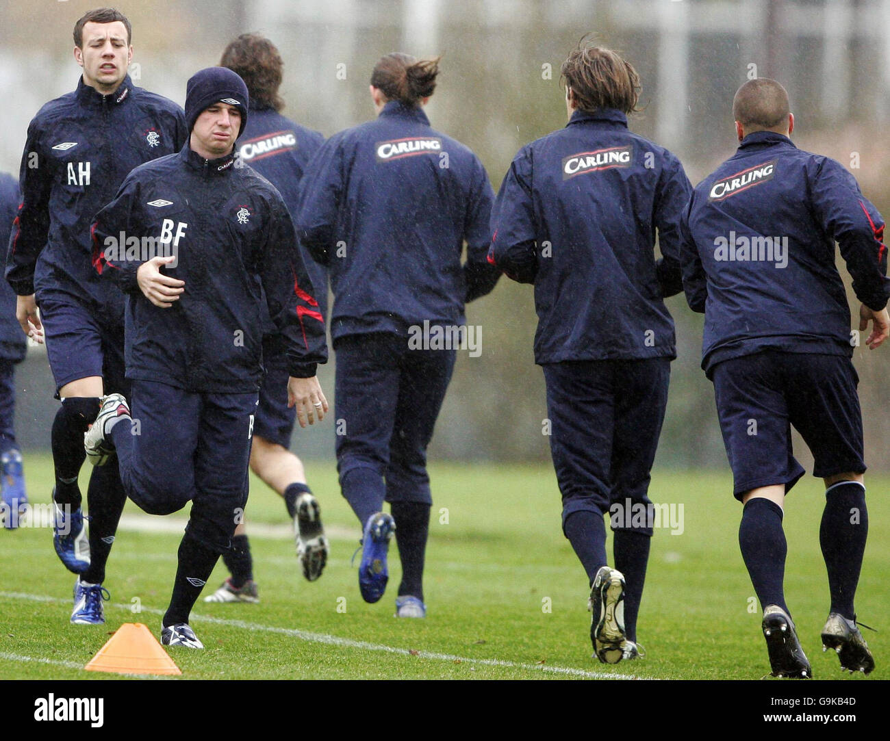 Soccer - Rangers training - Murray Park. Rangers' Allan Hutton and ...