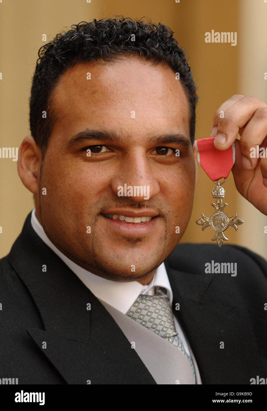 Chef Michael Caines after collecting his MBE from Queen Elizabeth II ...