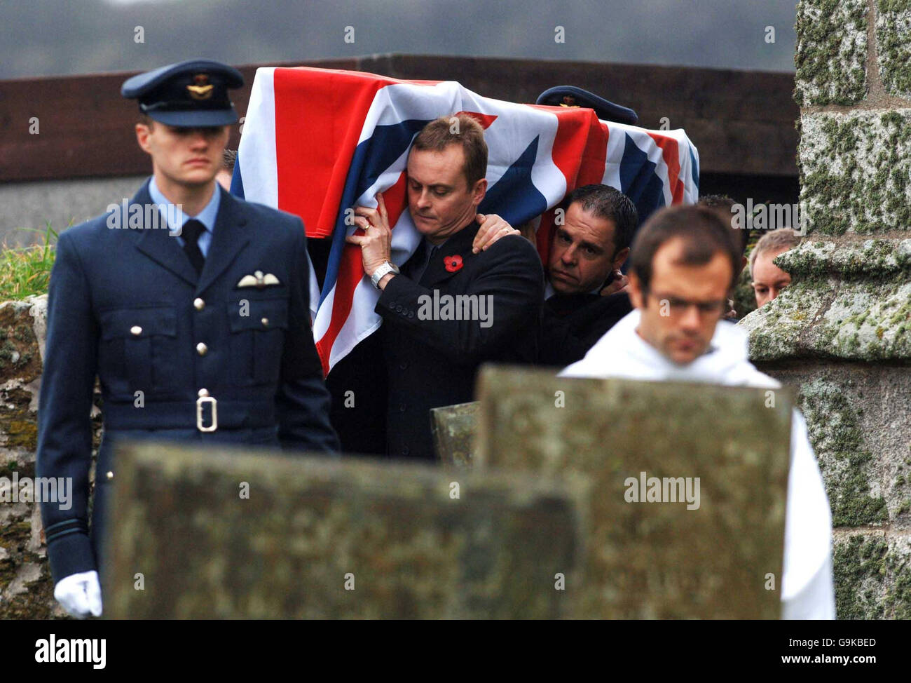 Funeral of Ft Lt Gareth Nicholas Stock Photo - Alamy