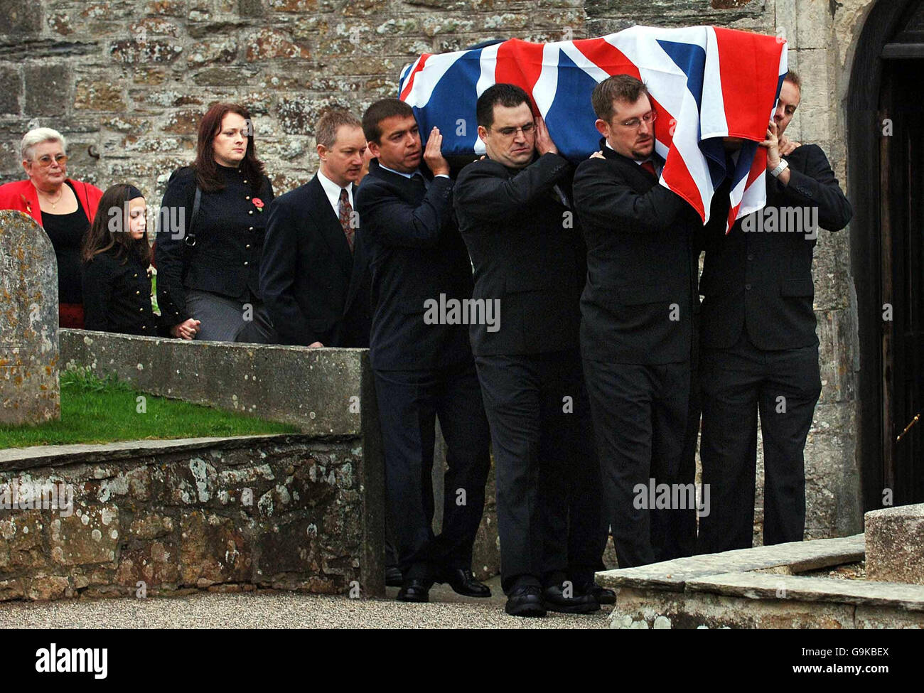 Funeral of Ft Lt Gareth Nicholas Stock Photo - Alamy