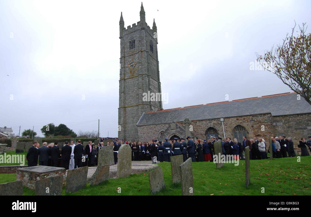 Funeral of Ft Lt Gareth Nicholas Stock Photo - Alamy
