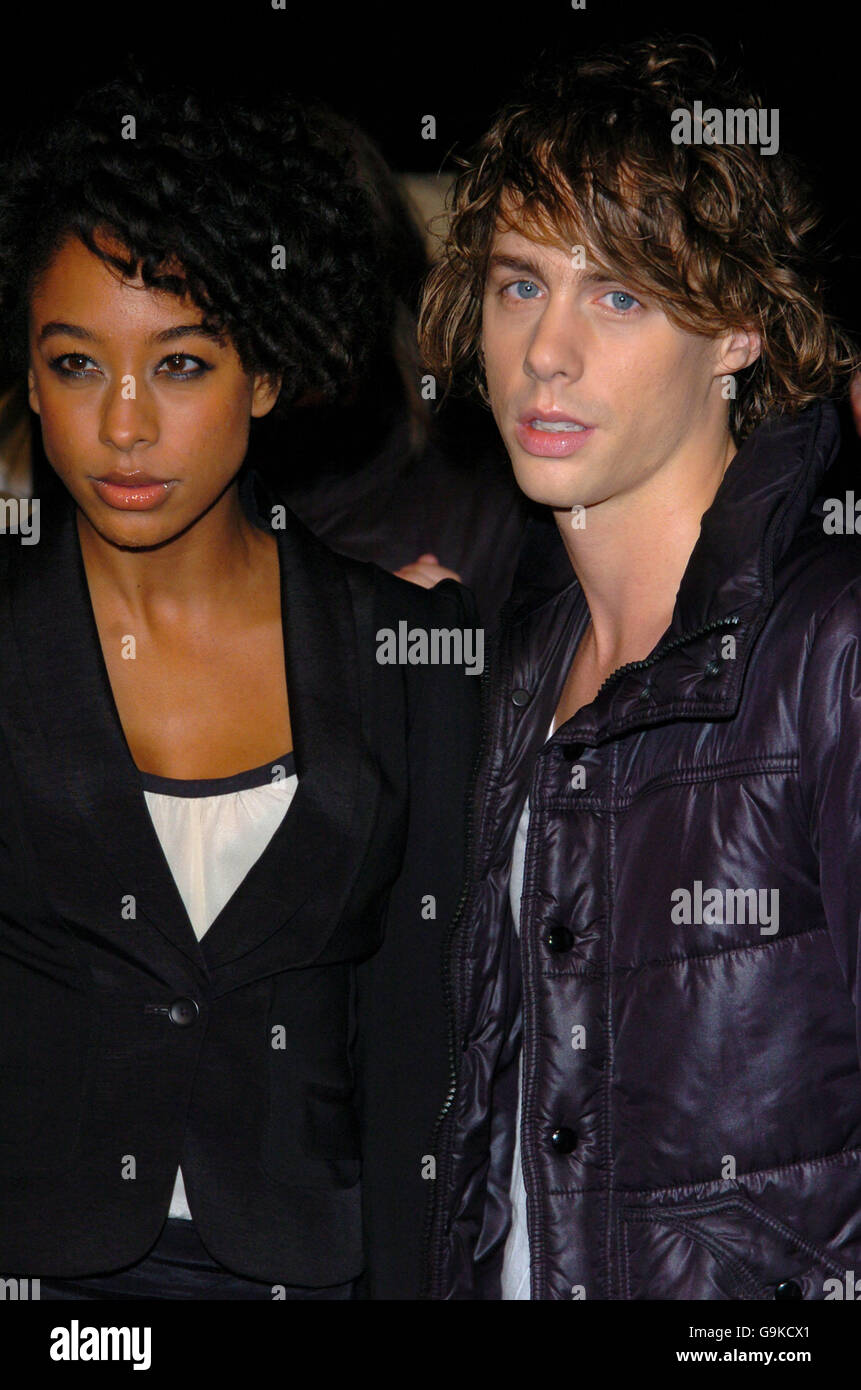 Razorlight frontman Johnny Borrell and singer Corinne Bailey Rae arrive ...