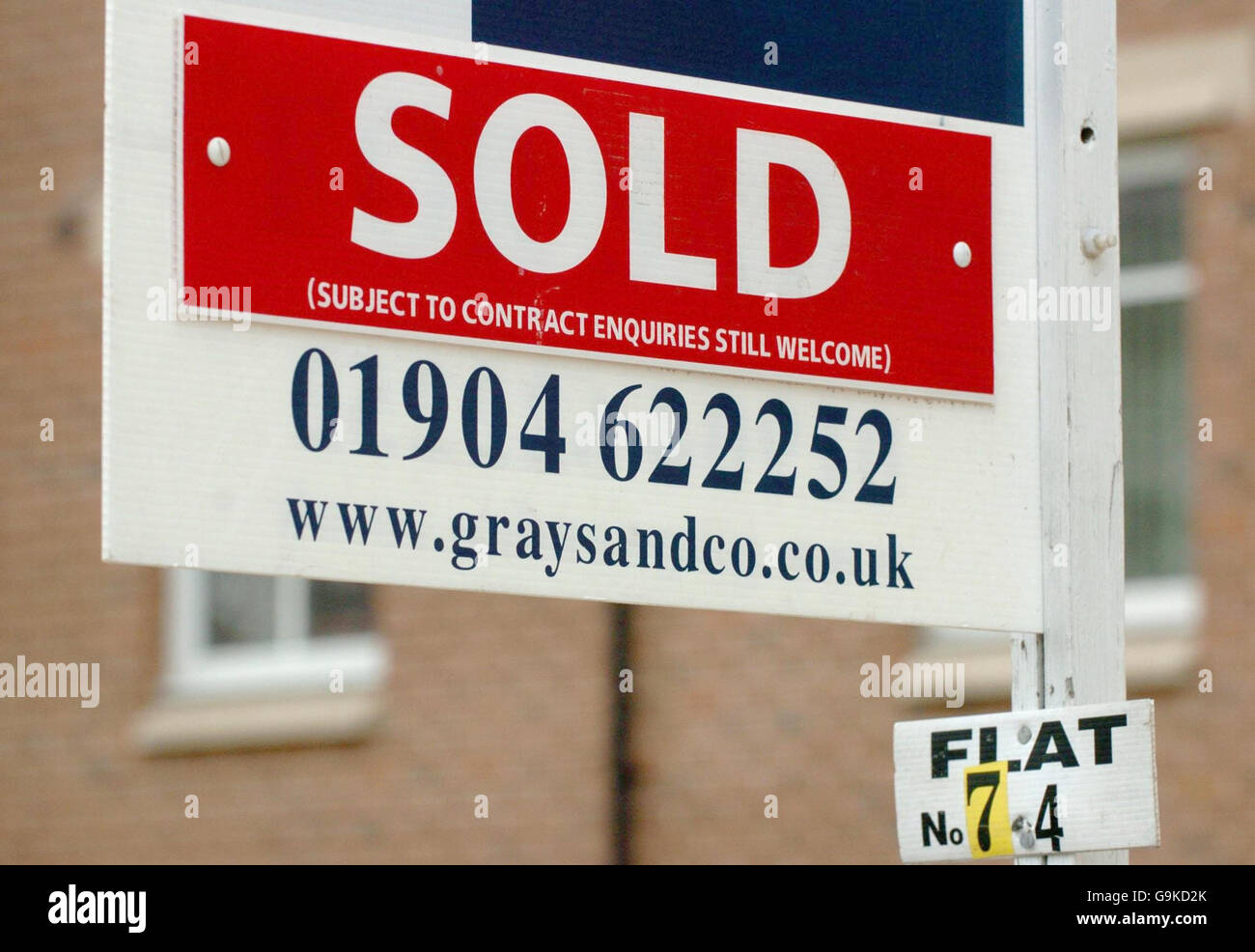 For sale let boards line road in york city centre hi-res stock ...