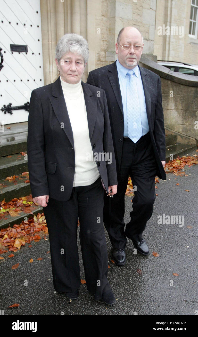Diane and Walter Douglas at the inquest in to thier son's L/Cpl Allen ...