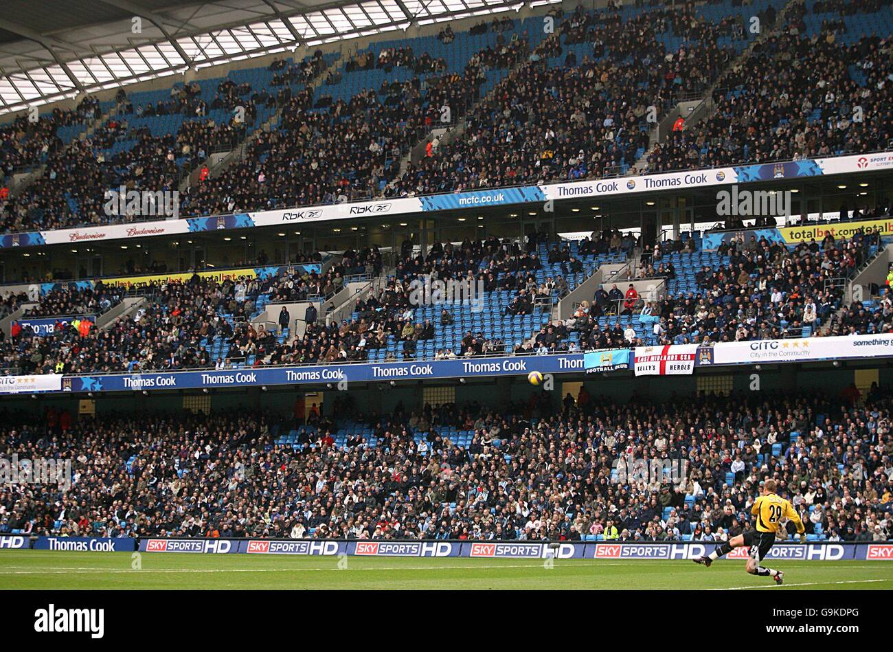 Empty seats at the city of manchester stadium hi-res stock photography ...