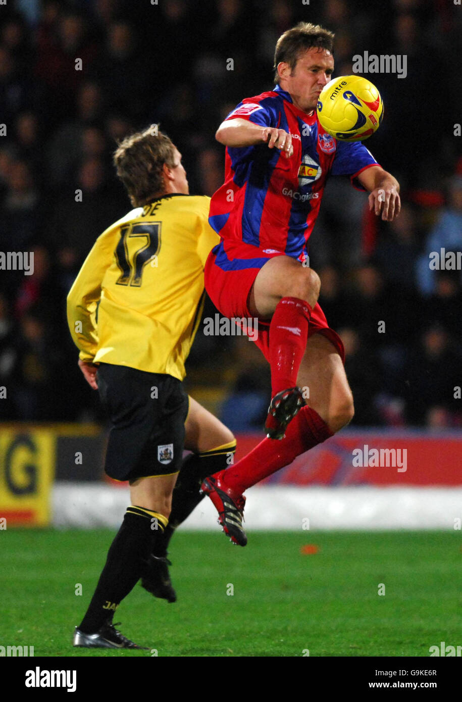 Crystal Palace's Danny Granville (right) and Barnsley's Nicky Wroe ...