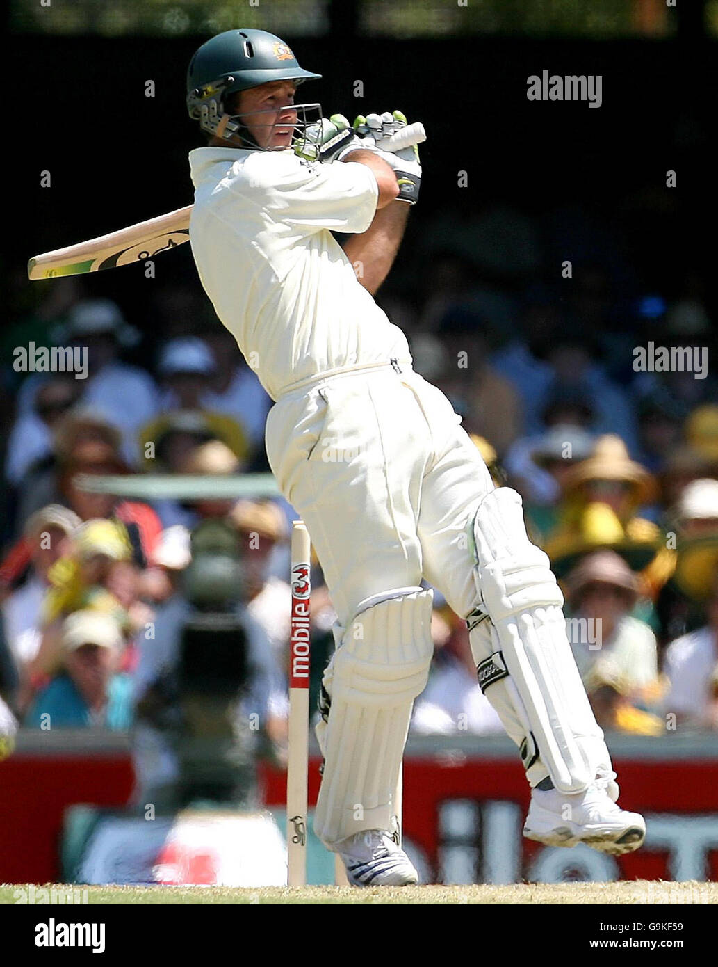 Australia's Ricky Pointing hits out during the first day of the first ...