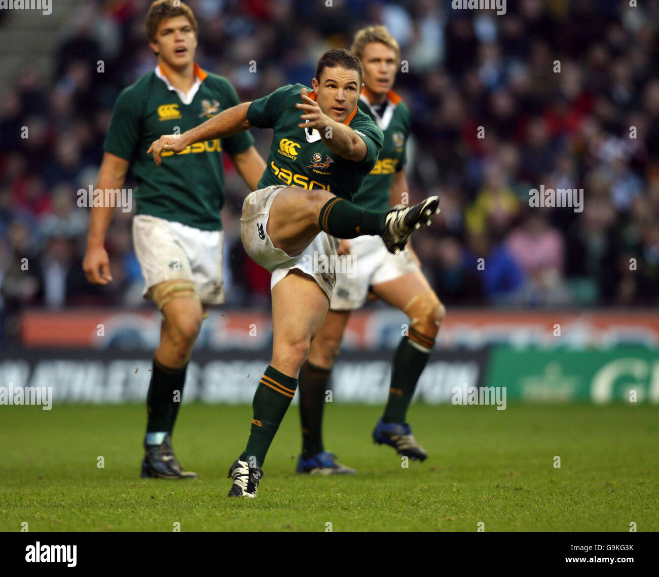 South African fly half Andre Pretorius in action during the friendly ...