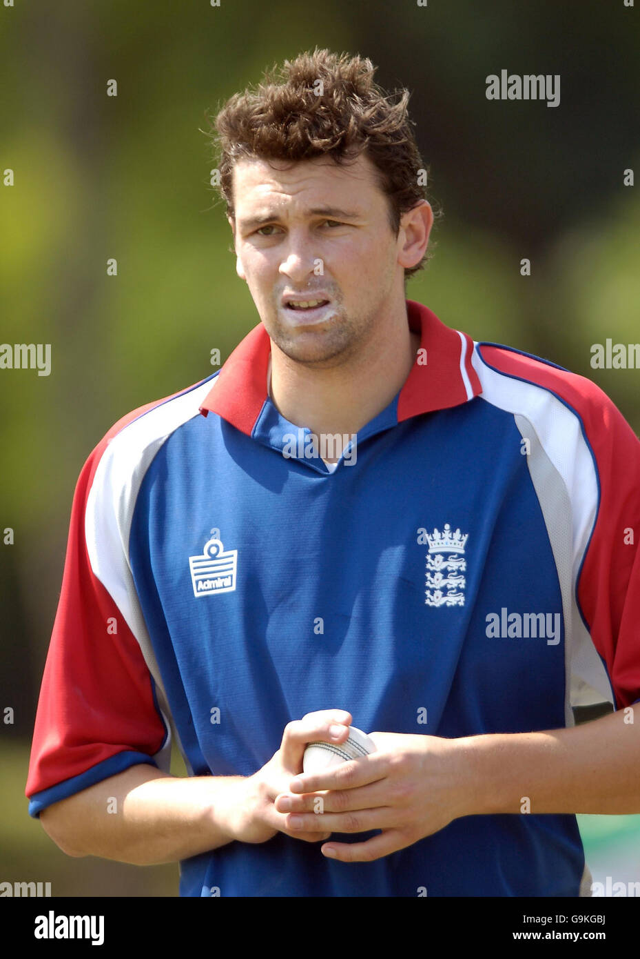 England's Steve Harmison at the Sri Fort Sports Complex, Delhi, India ...