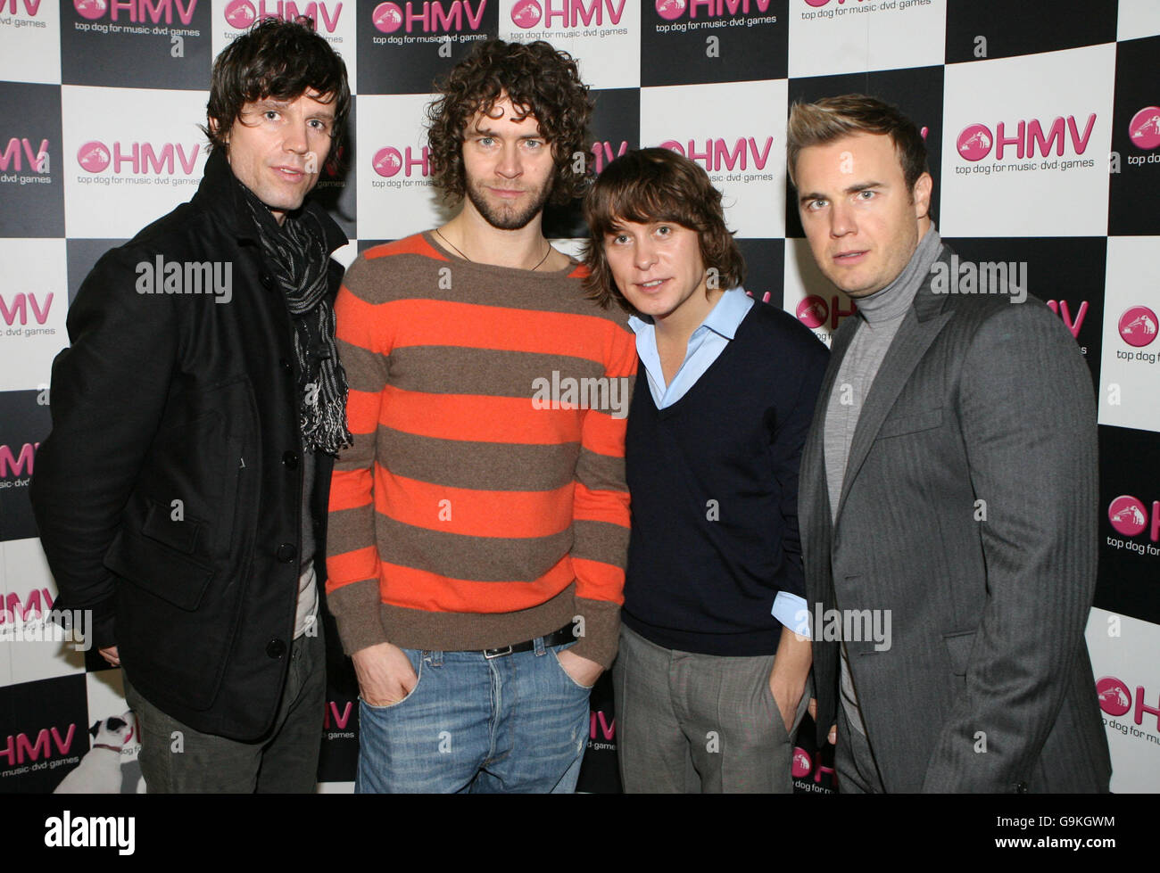 'Take That' attending the signing session of their new CD in HMV ...