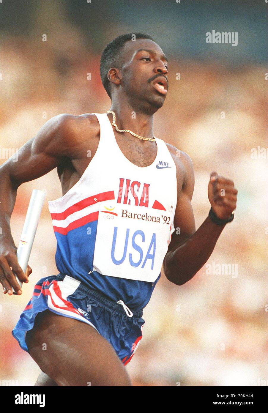 OLYMPICS BARCELONA ATHLETICS. MICHAEL JOHNSON (USA Stock Photo - Alamy