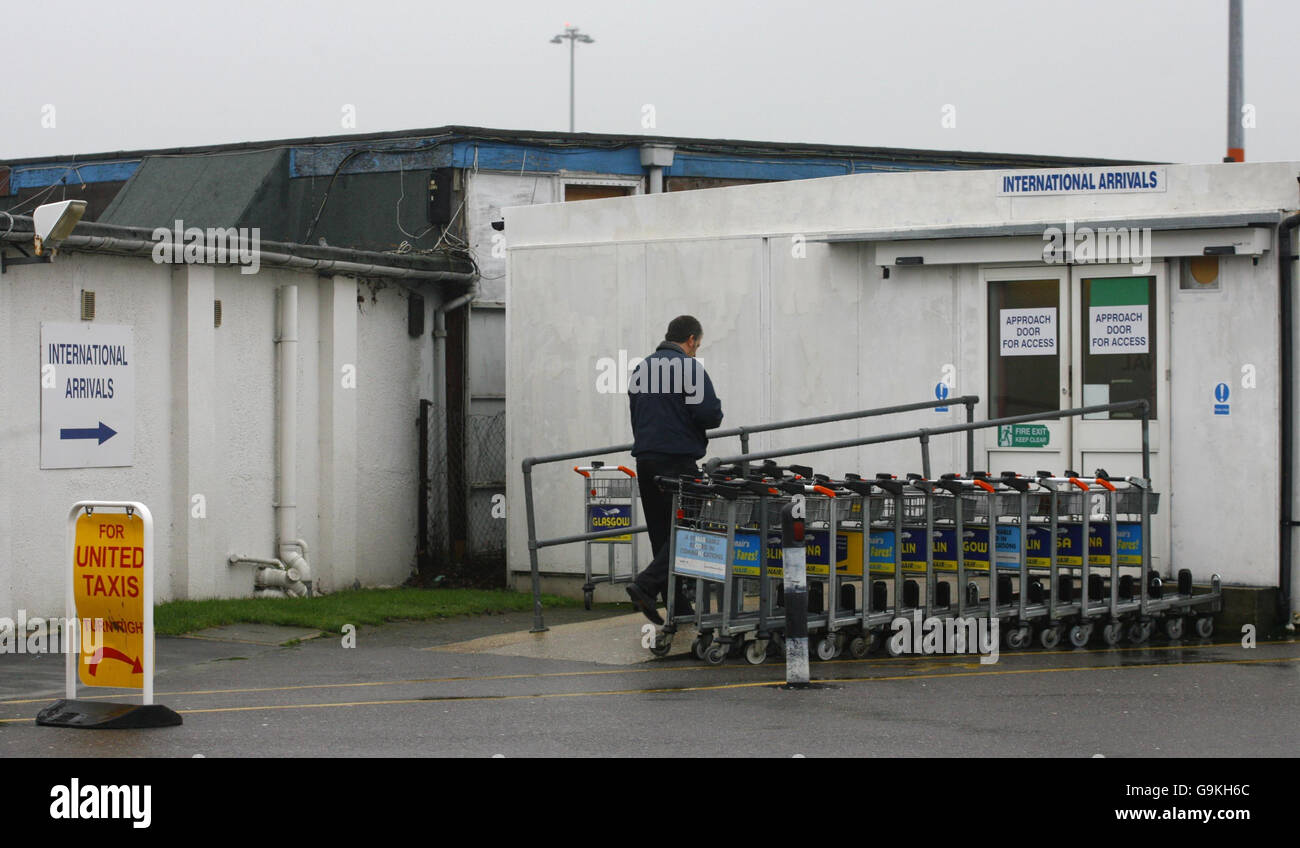 A general view of international arrivals at the small terminal of ...