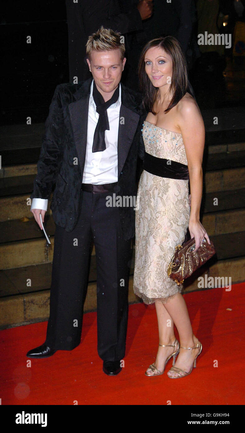 Westlife singer Nicky Byrne and partner Georgina Ahern arrive for the ...