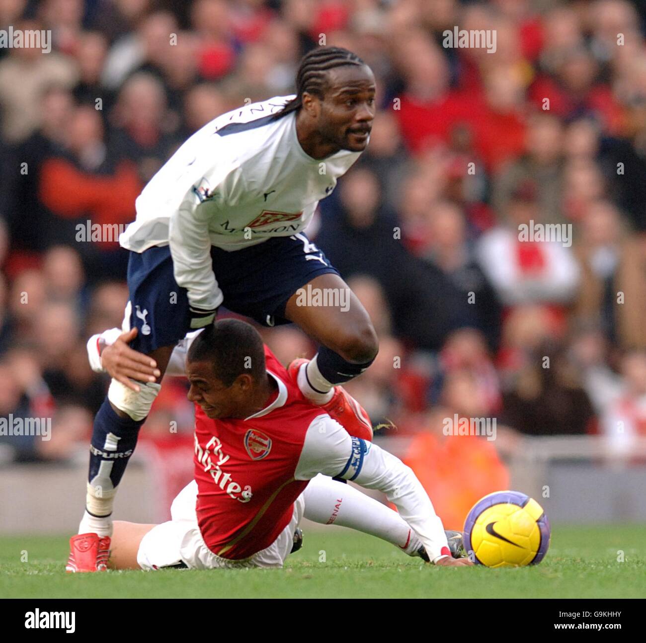 Arsenal's Gilberto Silva challenges Tottenham Hotspur's Pascal ...