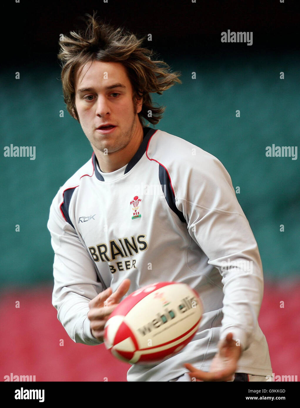 Wales' Ryan Jones during a training session at the Millennium Stadium ...