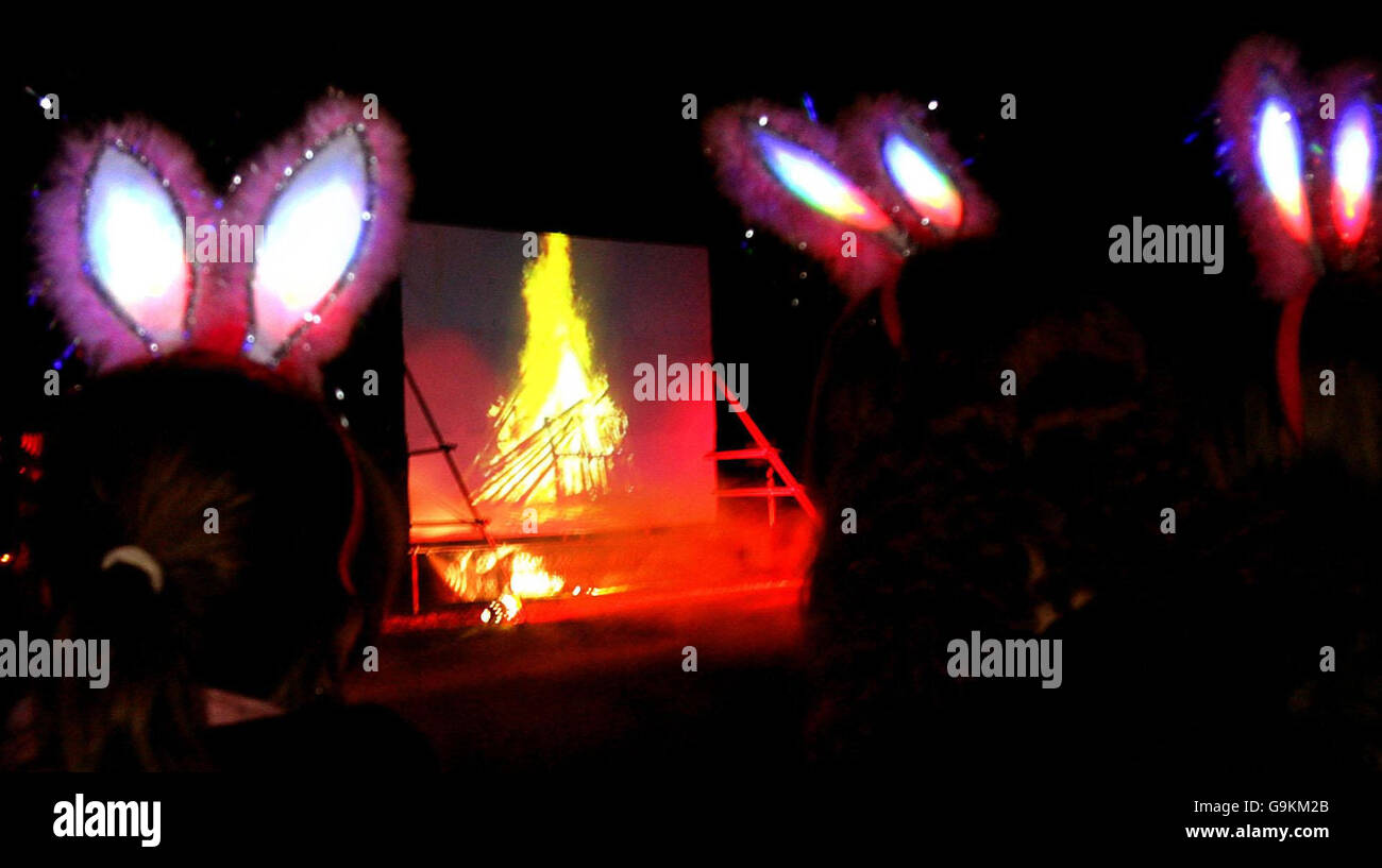 UK's First Virtual Bonfire Stock Photo - Alamy
