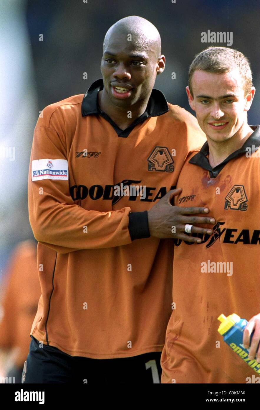 Wolverhampton Wanderers' George Ndah (l) celebrates at the end of the ...