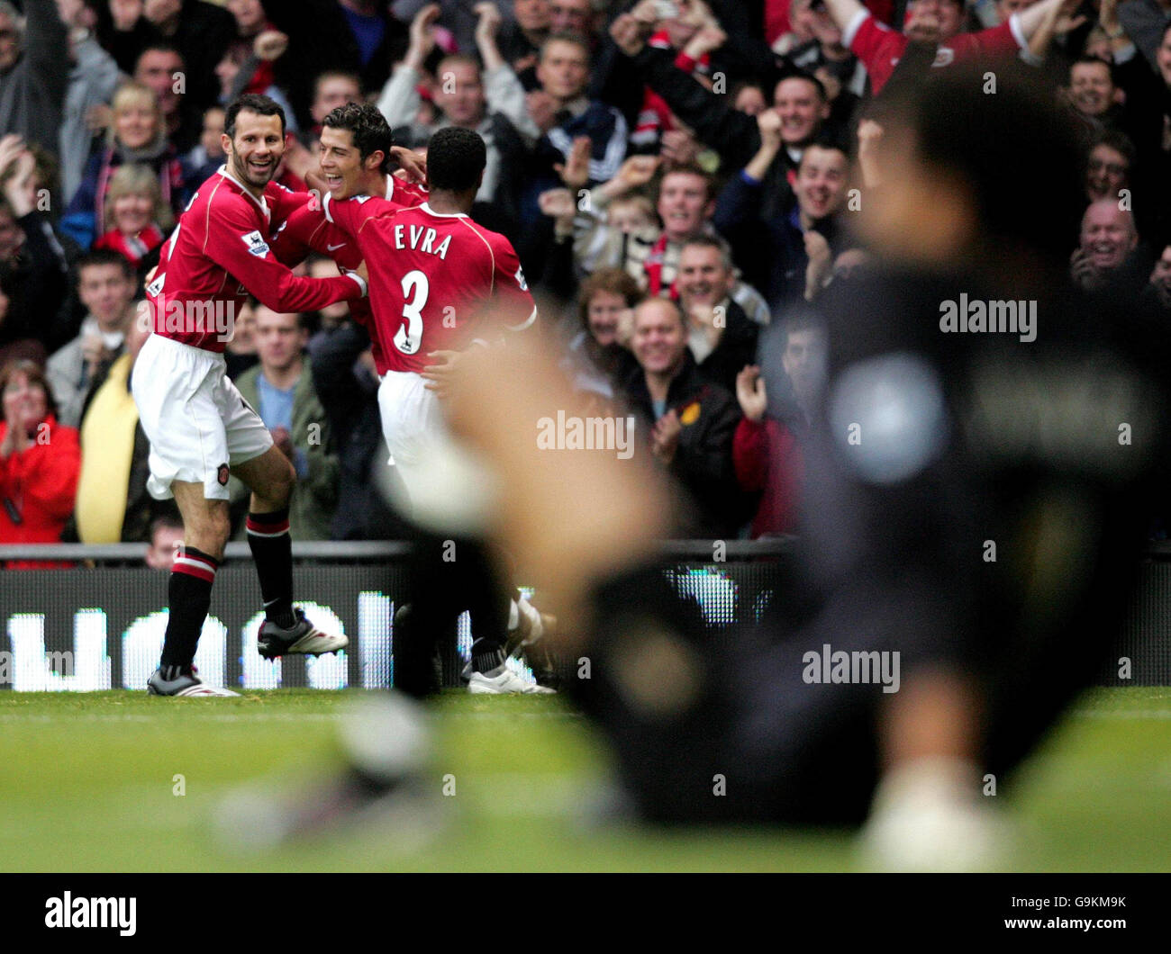 Manchester United Cristiano Ronaldo (second left) celebrates scoring ...