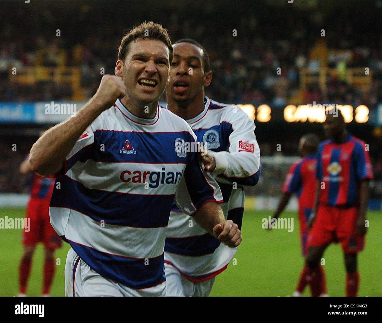 QPR's Kevin Gallen celebrates his goal against Crystal Palace during ...