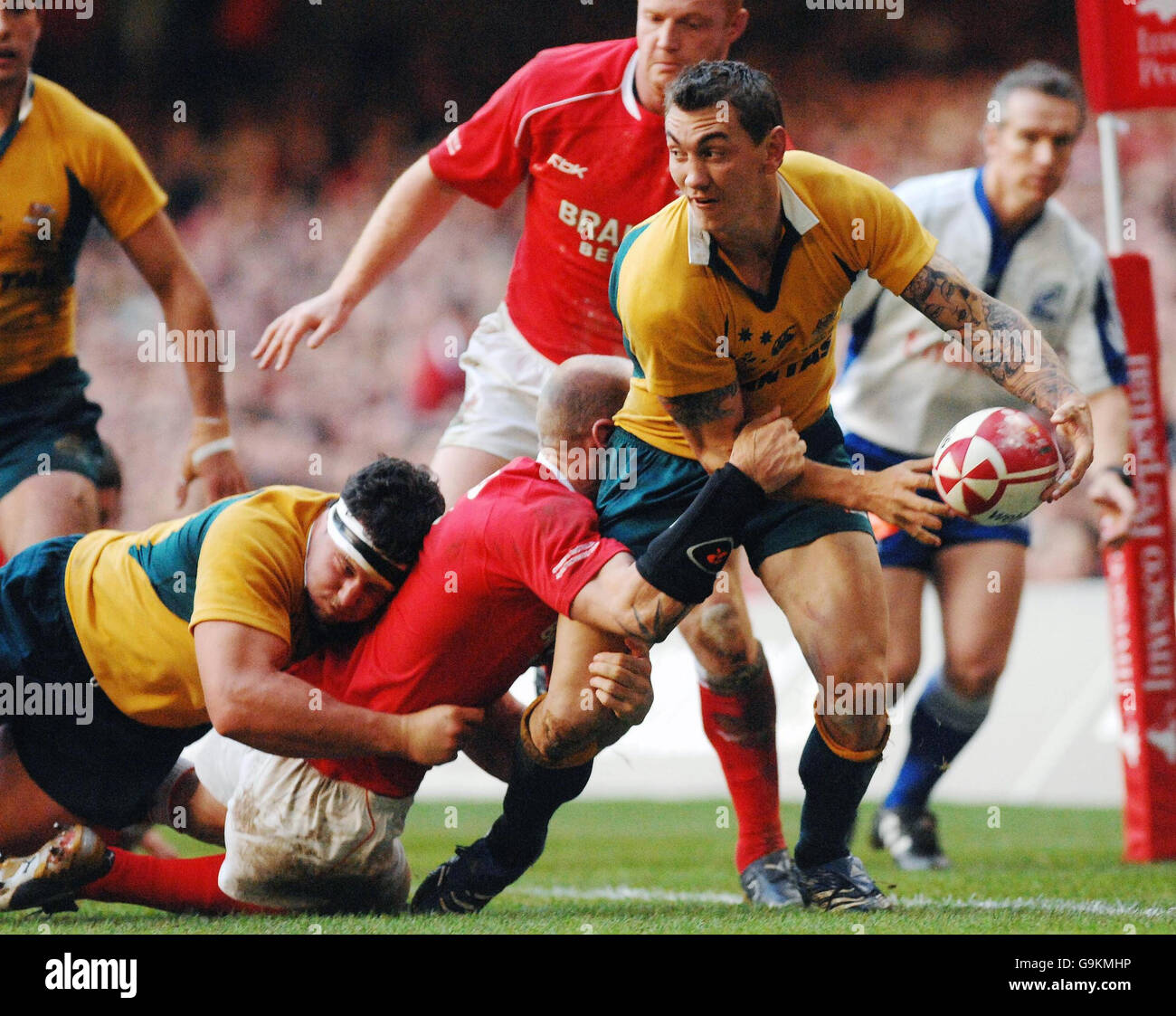 Australias mat caught by wales international match millennium stadium ...