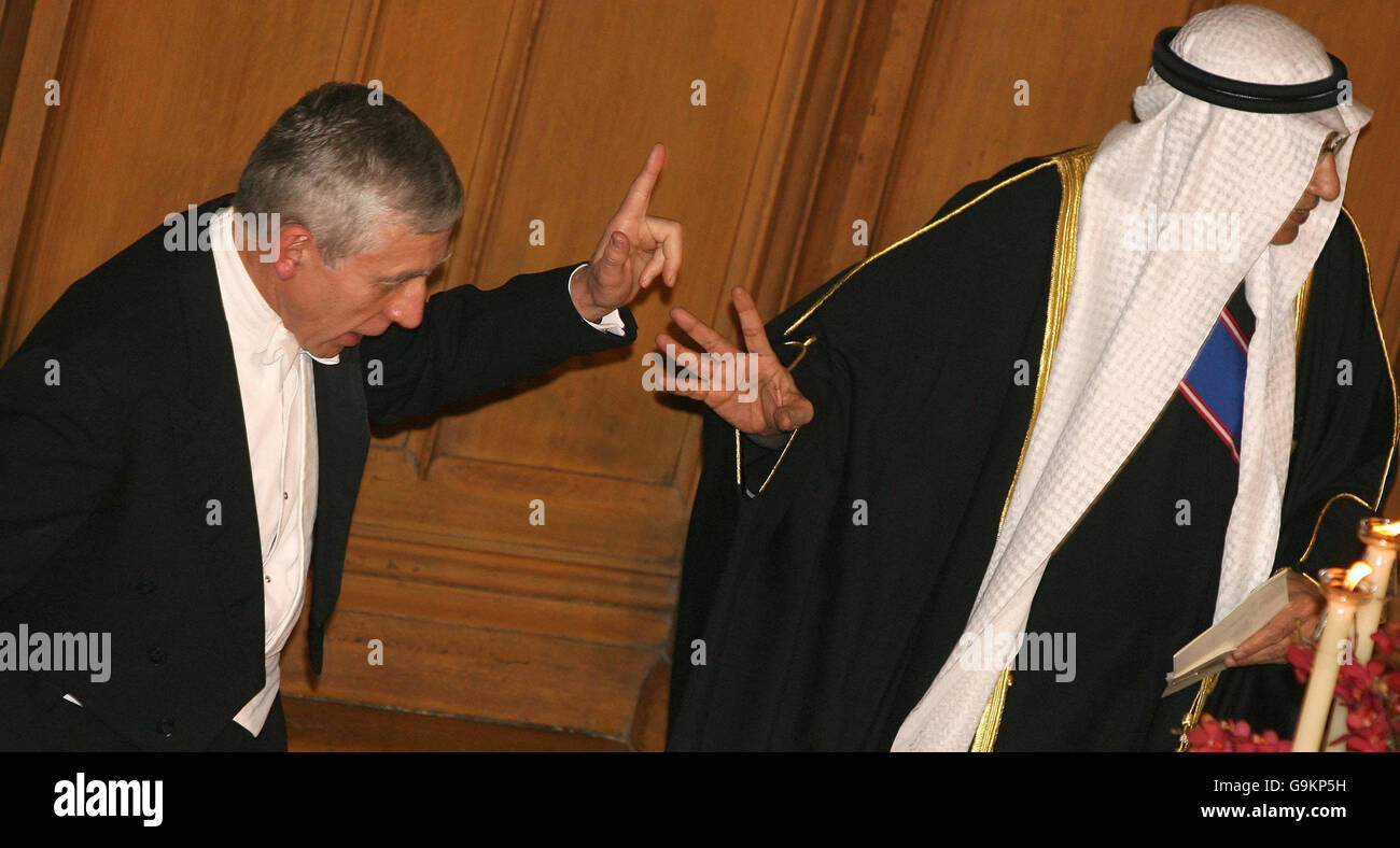 Leader of the House of Commons, Jack Straw, talks to a guest at the ...