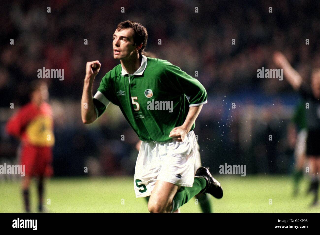 Ireland's Gary Breen celebrates scoring the 3rd goal against Andorra ...