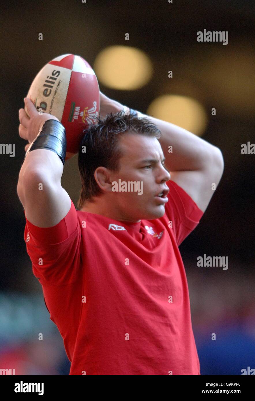 Wales matthew rees warms up before match hi-res stock photography and ...