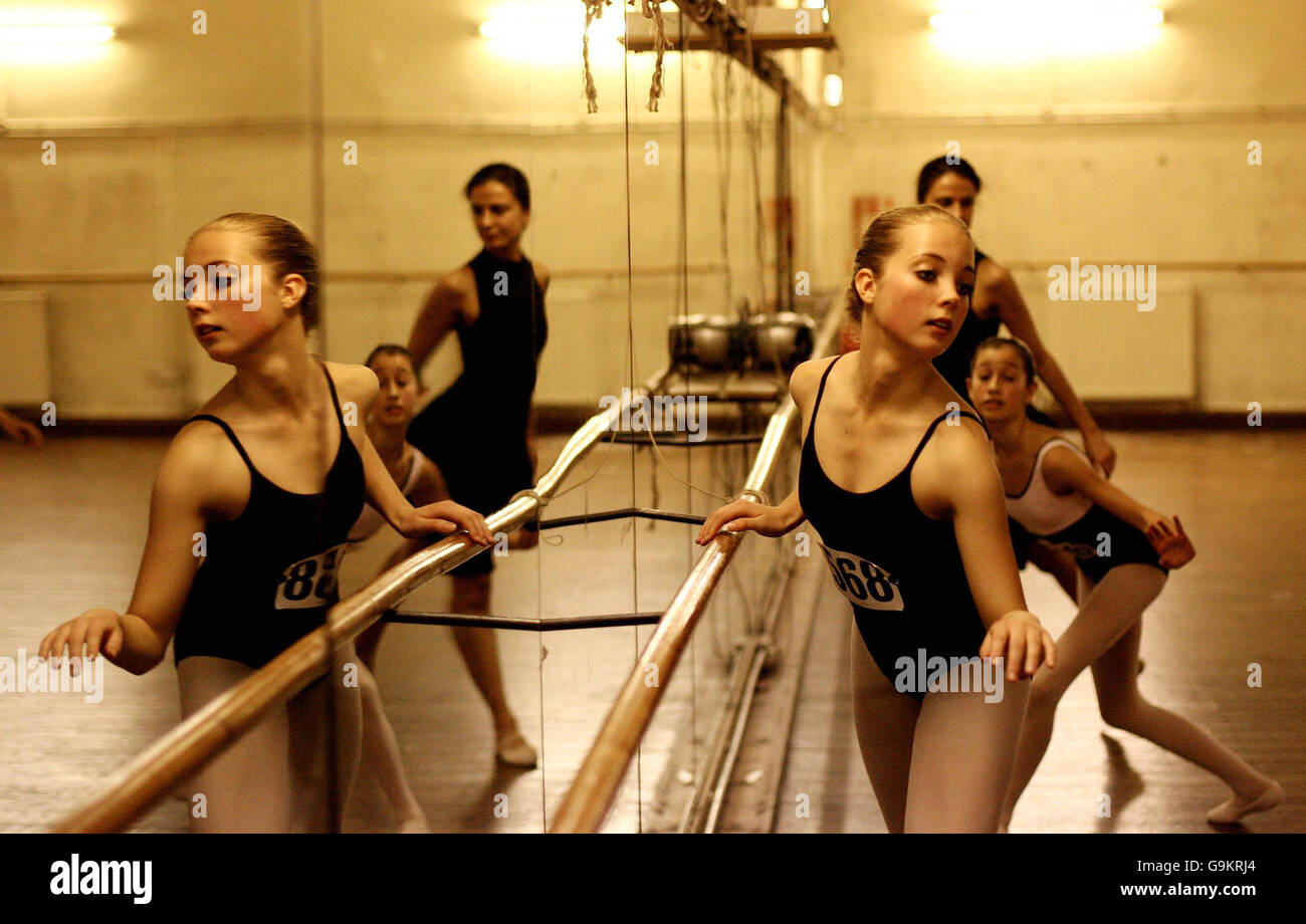 Young dancers audition for the London Children's Ballet's production of ...