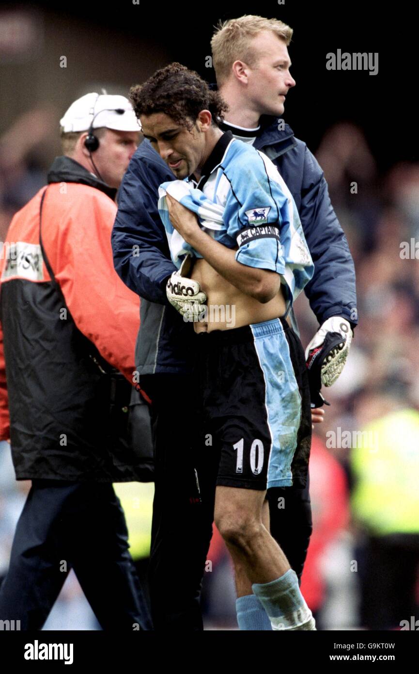 Coventry City's Moustapha Hadji, distraught after Coventry's relegation ...