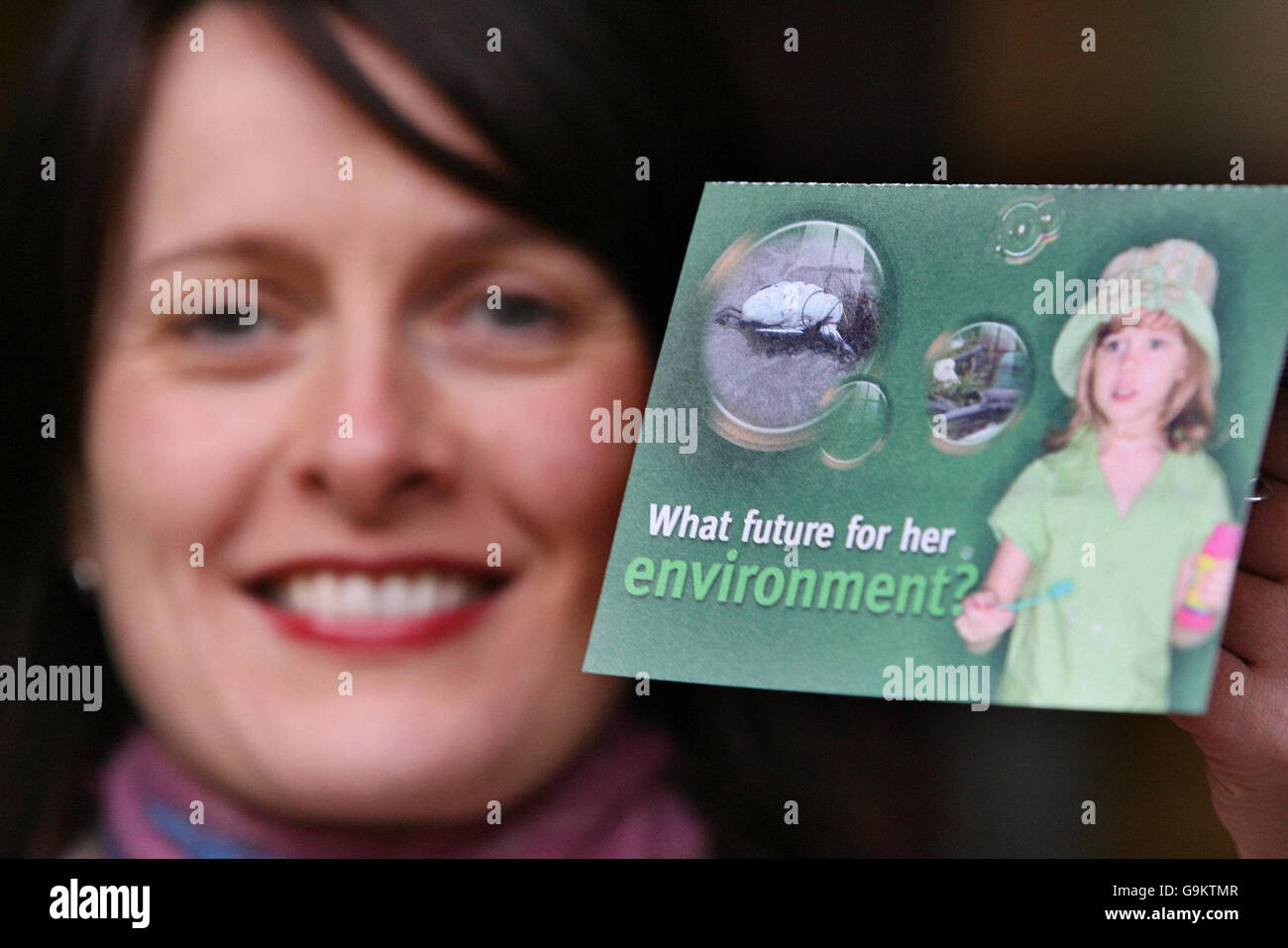 Northern Ireland environmental postcard campaign Stock Photo - Alamy