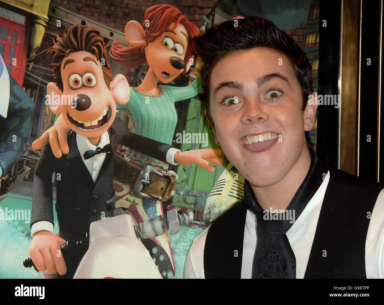 Ray from X Factor arrives for the UK premiere of Flushed Away at the ...