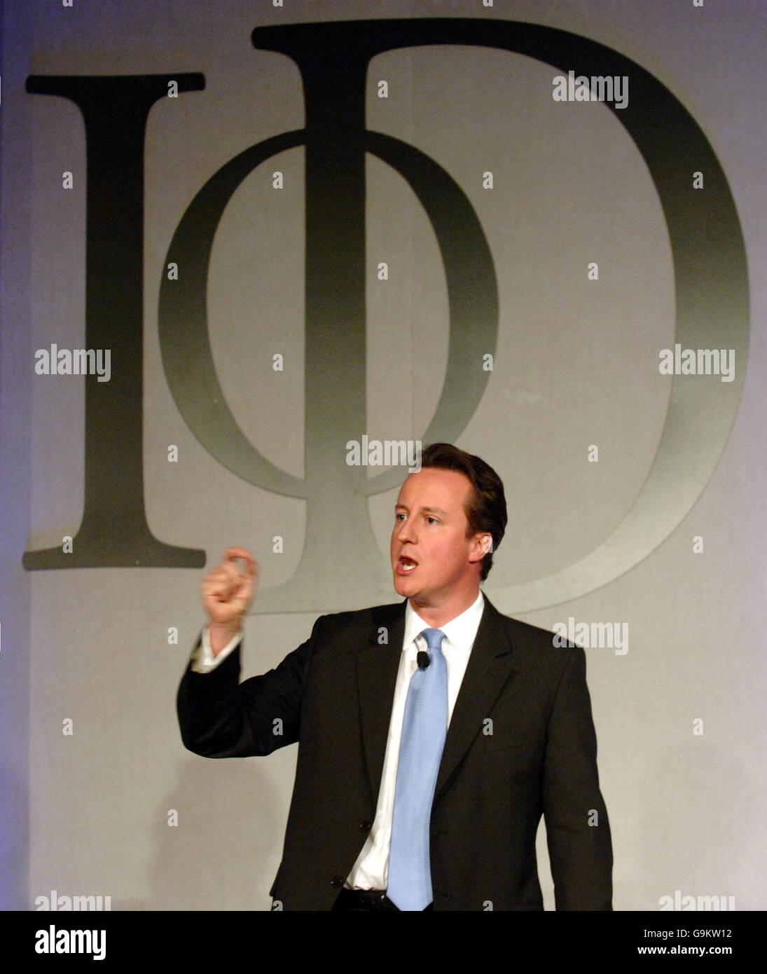 Conservative Party leader David Cameron addresses the Institute of ...