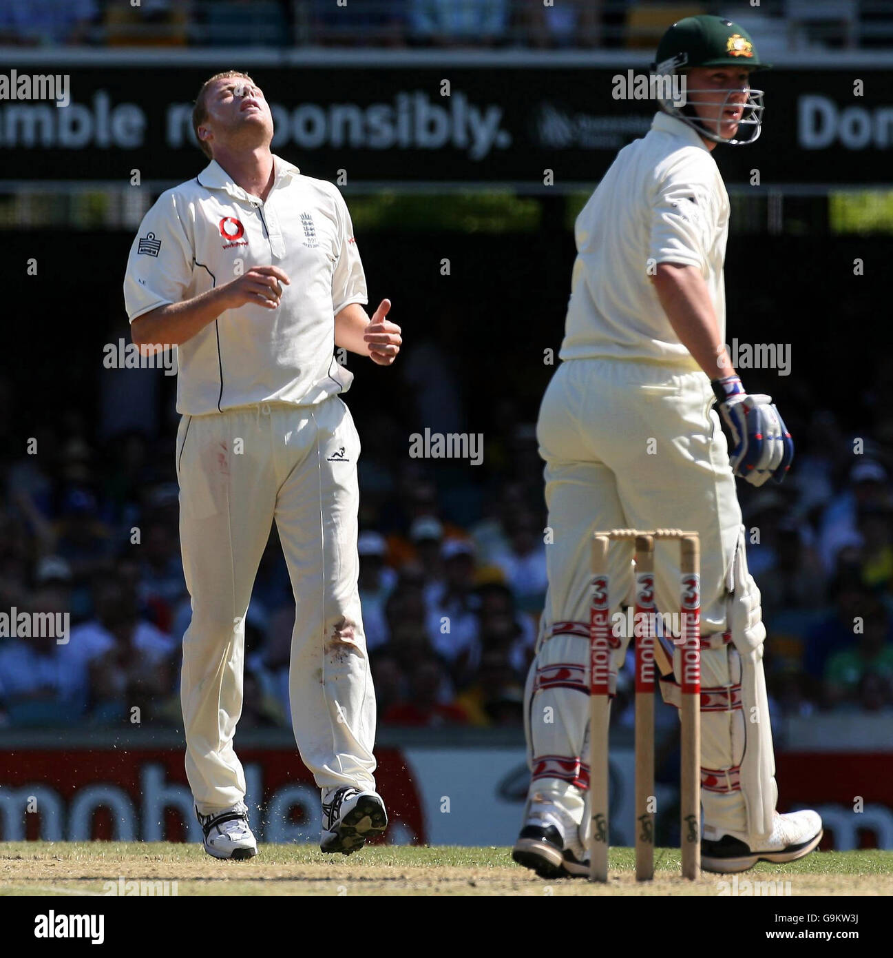 Brett lee and andrew flintoff hi-res stock photography and images - Alamy