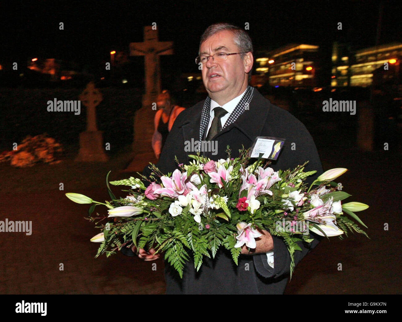 RTE radio presenter Joe Duffy arrives at St Colmcille's Catholic Church ...