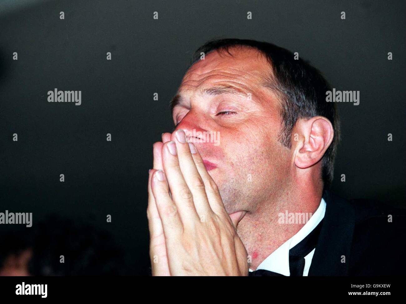 Knackered tired sleepy falling asleep football hi-res stock photography ...