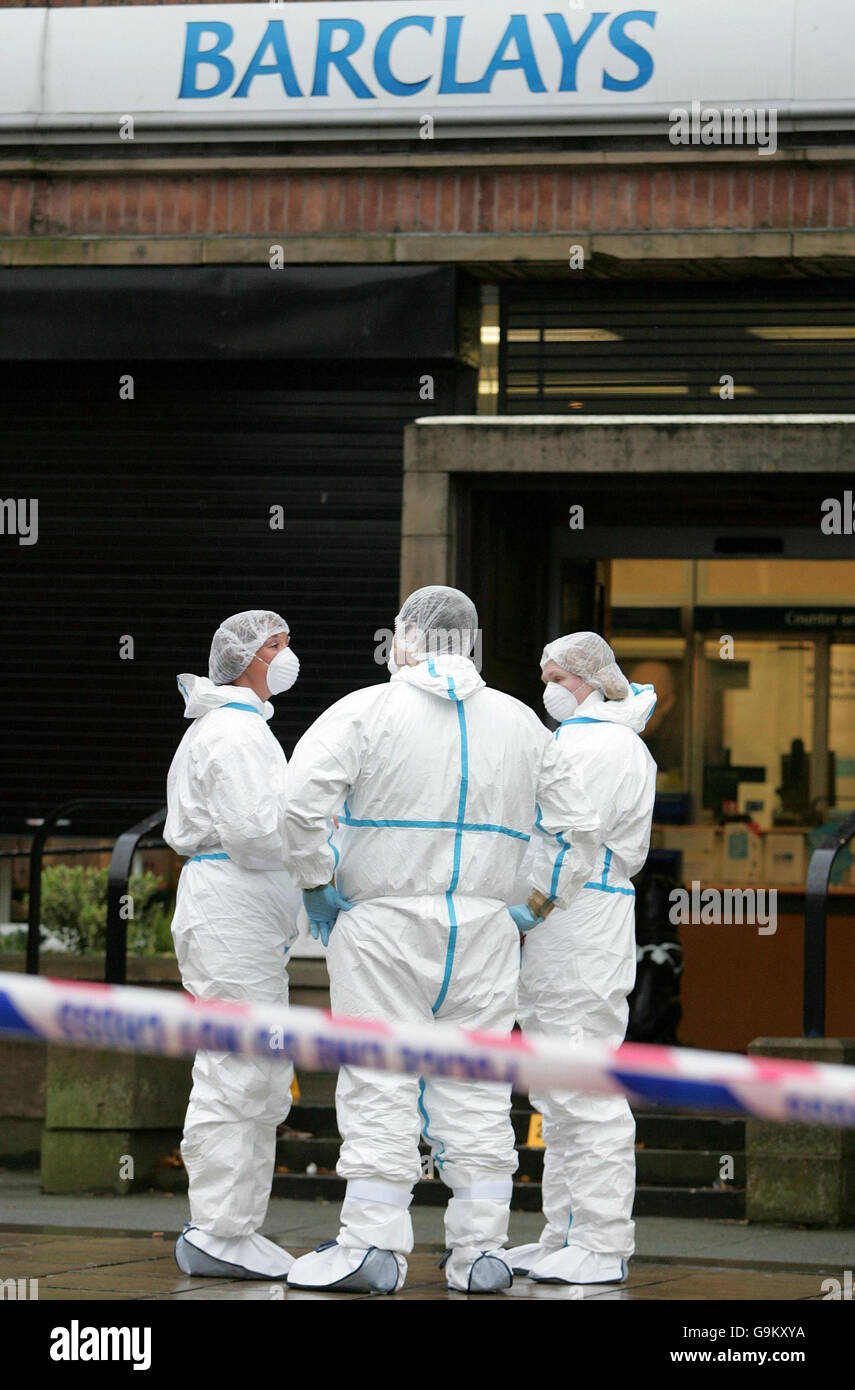 Back view police raid hi-res stock photography and images - Alamy