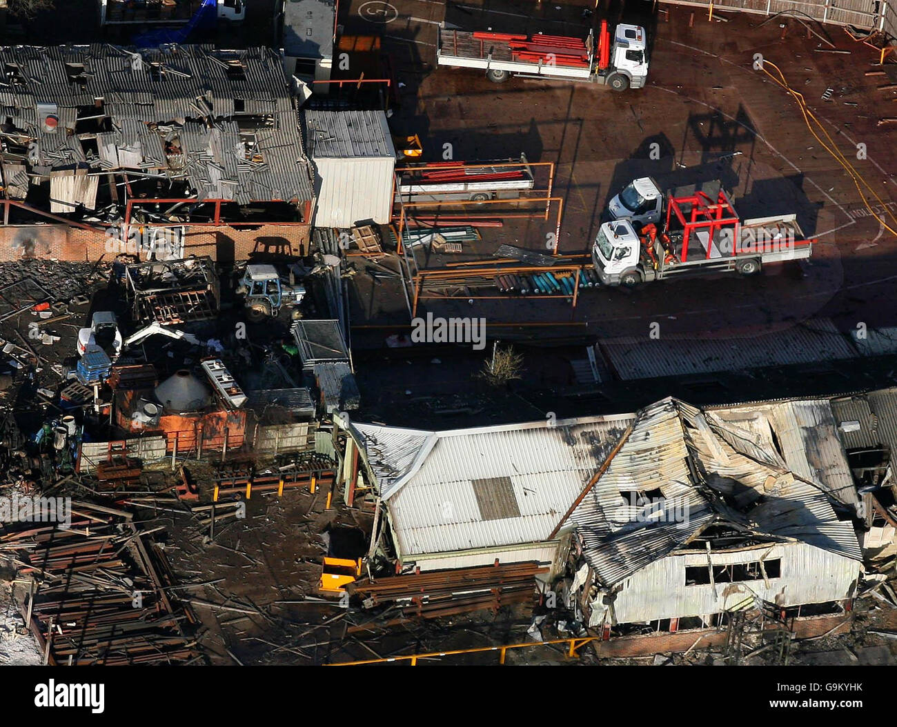 Firework factory fire Stock Photo - Alamy
