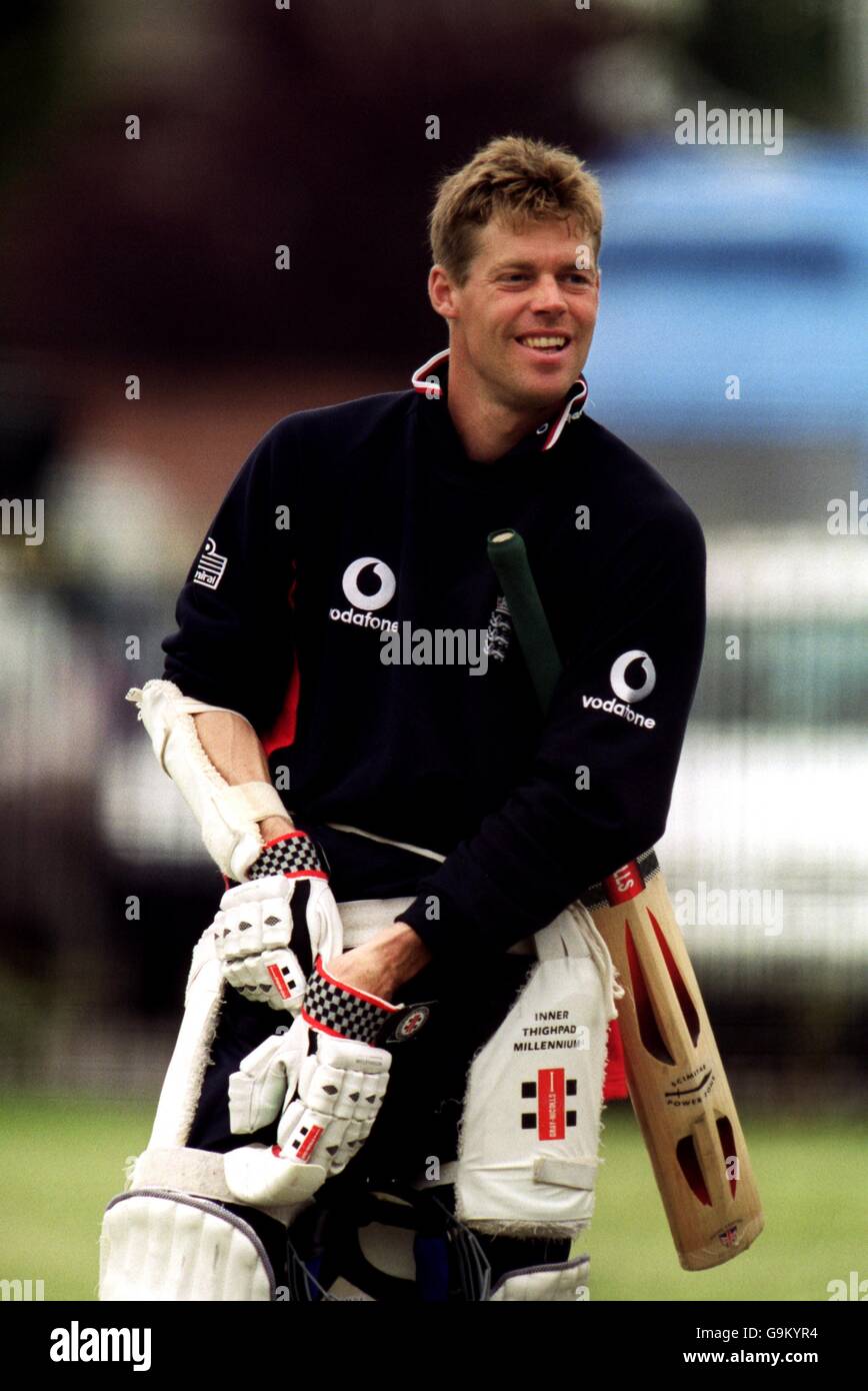 England's Nick Knight gets ready for action after his call up into the ...