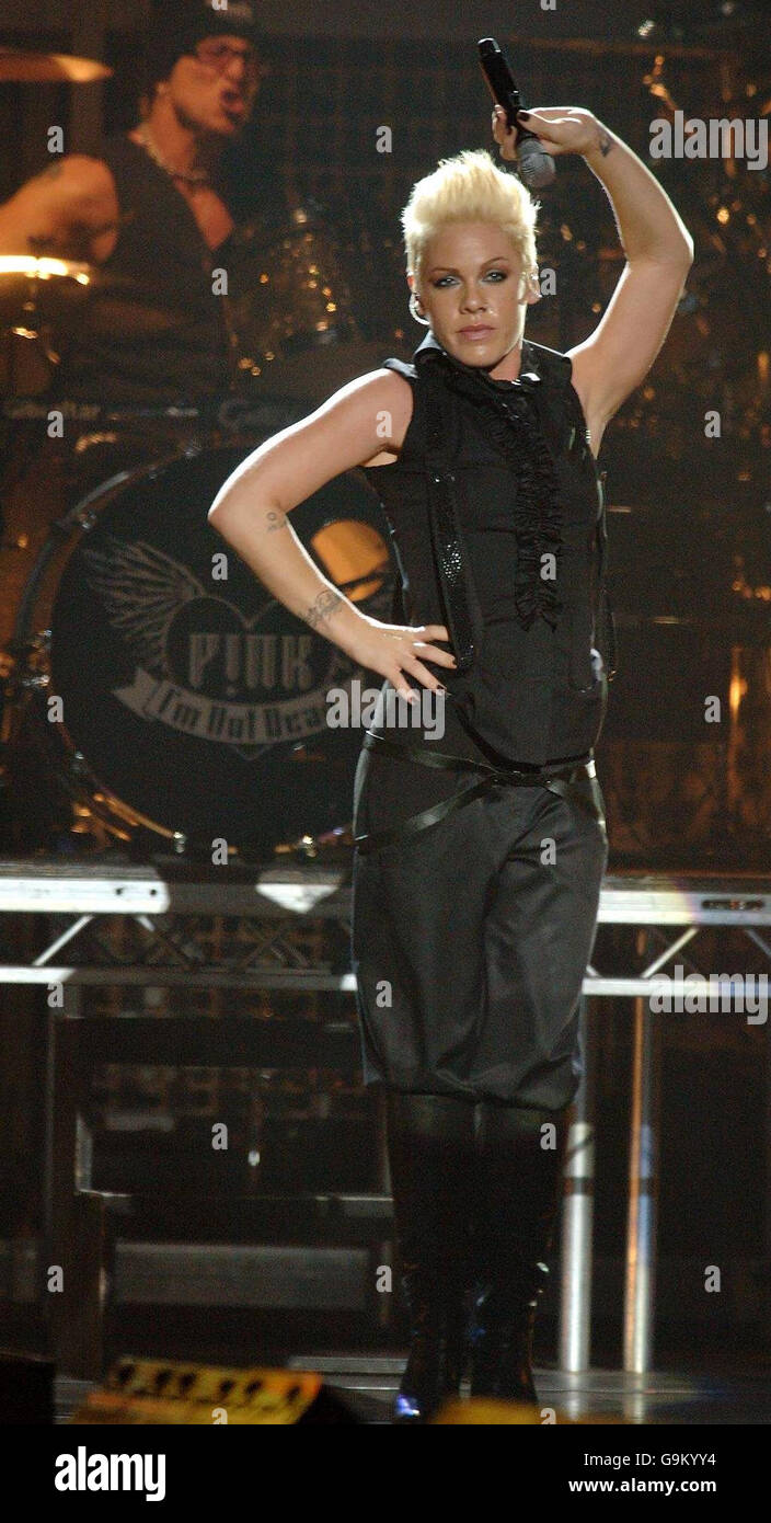 Pink Live In Concert At Wembley Arena - London Stock Photo - Alamy