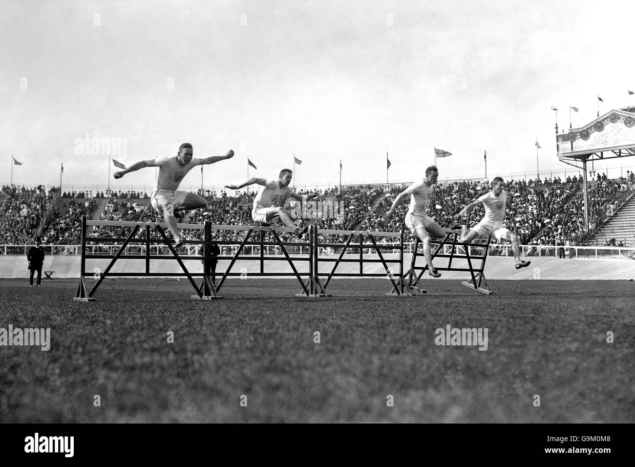 Athletics - London Olympic Games 1908 - 110m Hurdles - Final - White ...