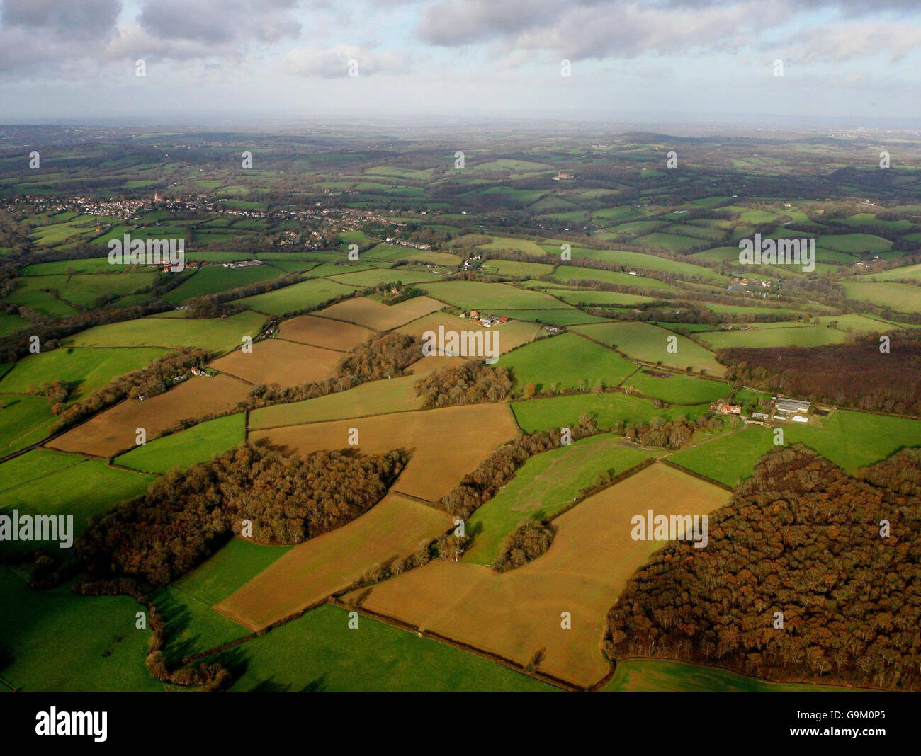 An aerial view of the South East Countryside in Kent Stock Photo - Alamy