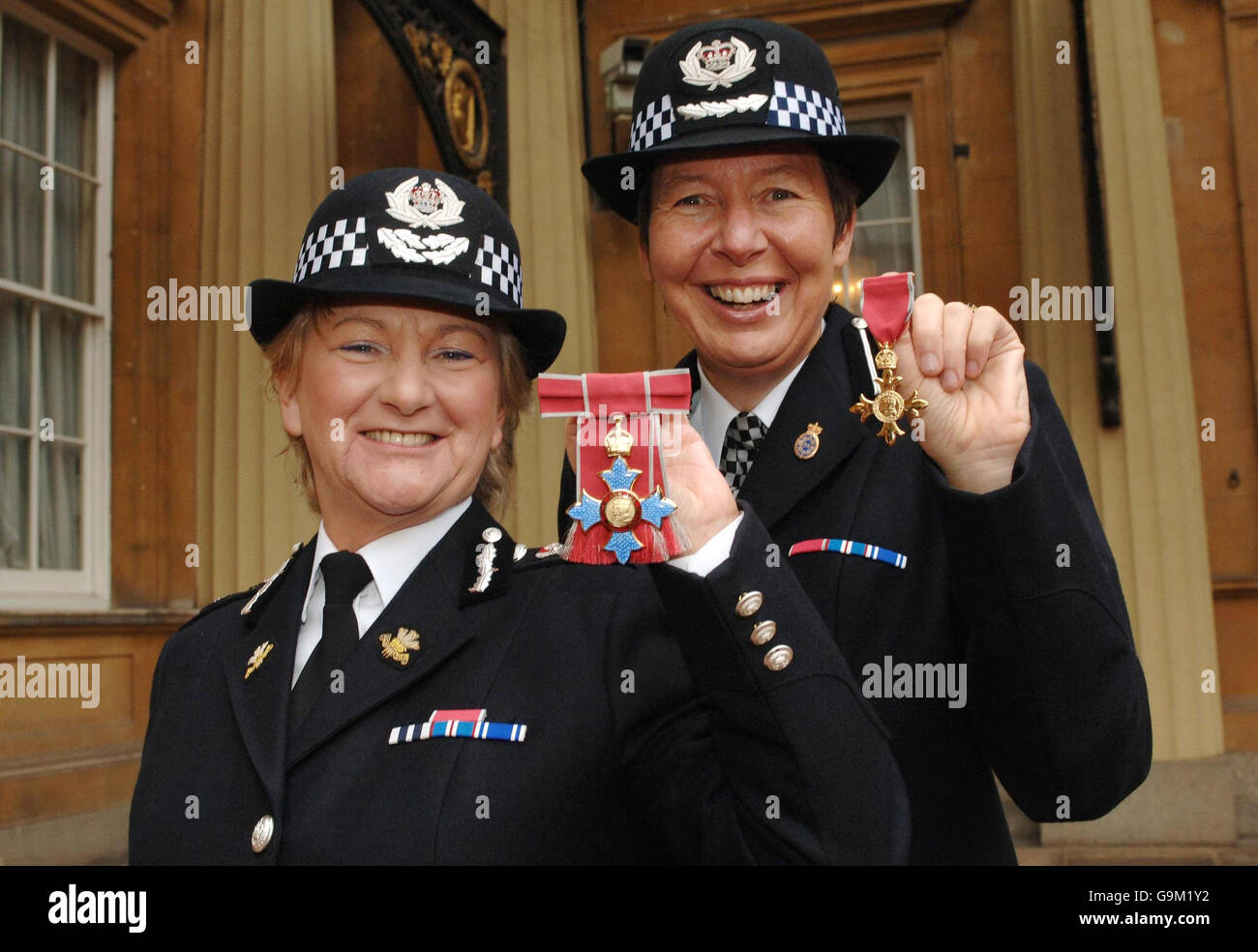 The Chief Constable of South Wales Police, Barbara Wilding, (left) and ...