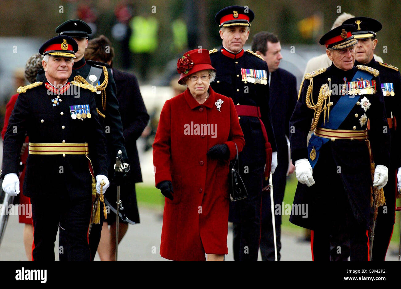 Britain's Queen Elizabeth II and the Duke of Edinburgh arrive at the ...