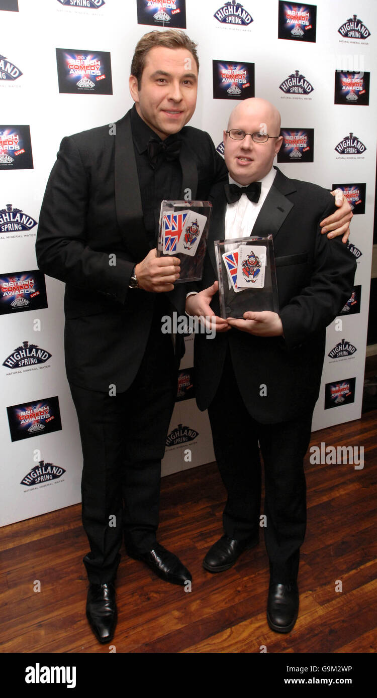 Little Britain stars David Walliams (left) and Matt Lucas after winning ...