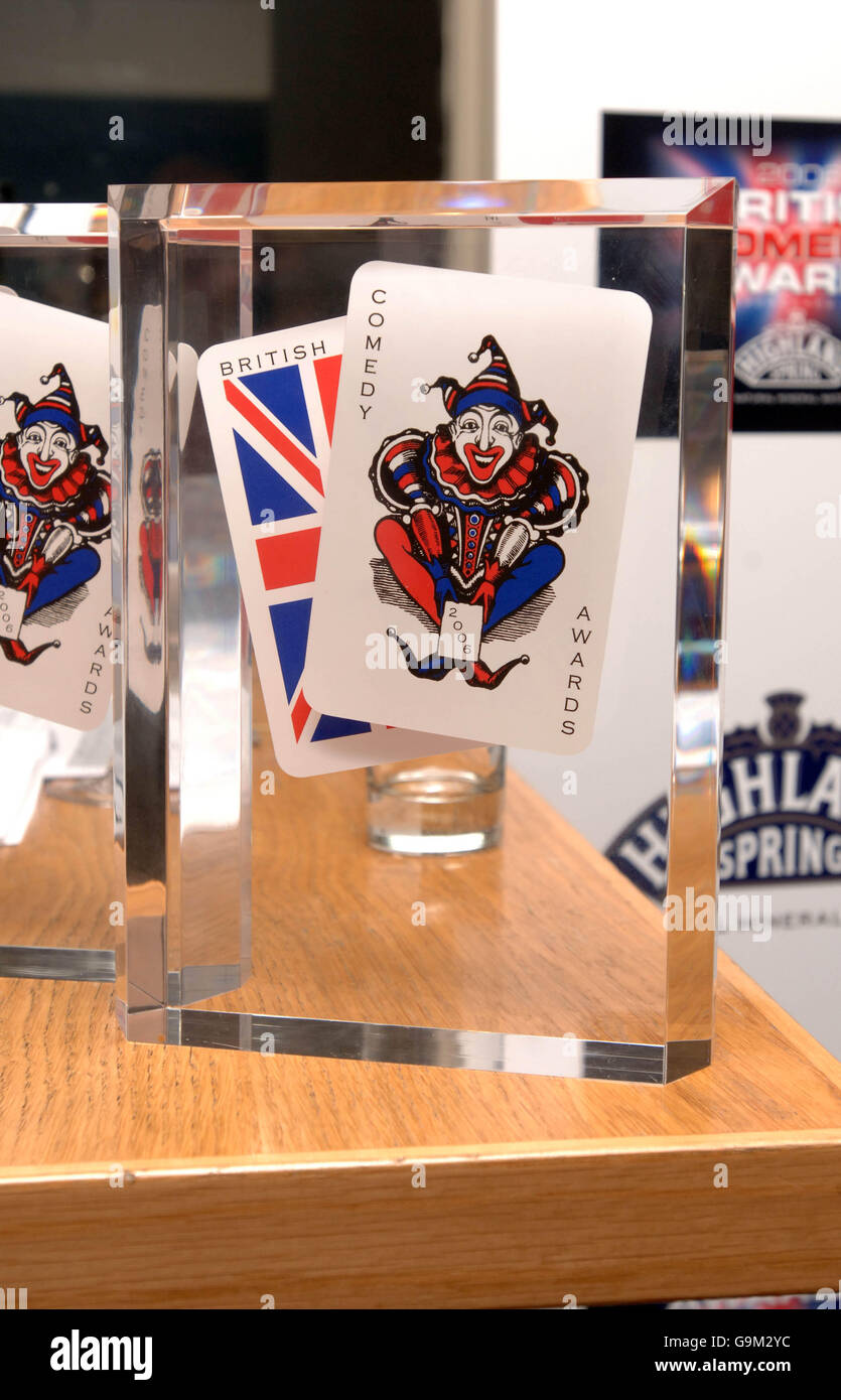 An award trophy is displayed at the British Comedy Awards 2006 at the ...