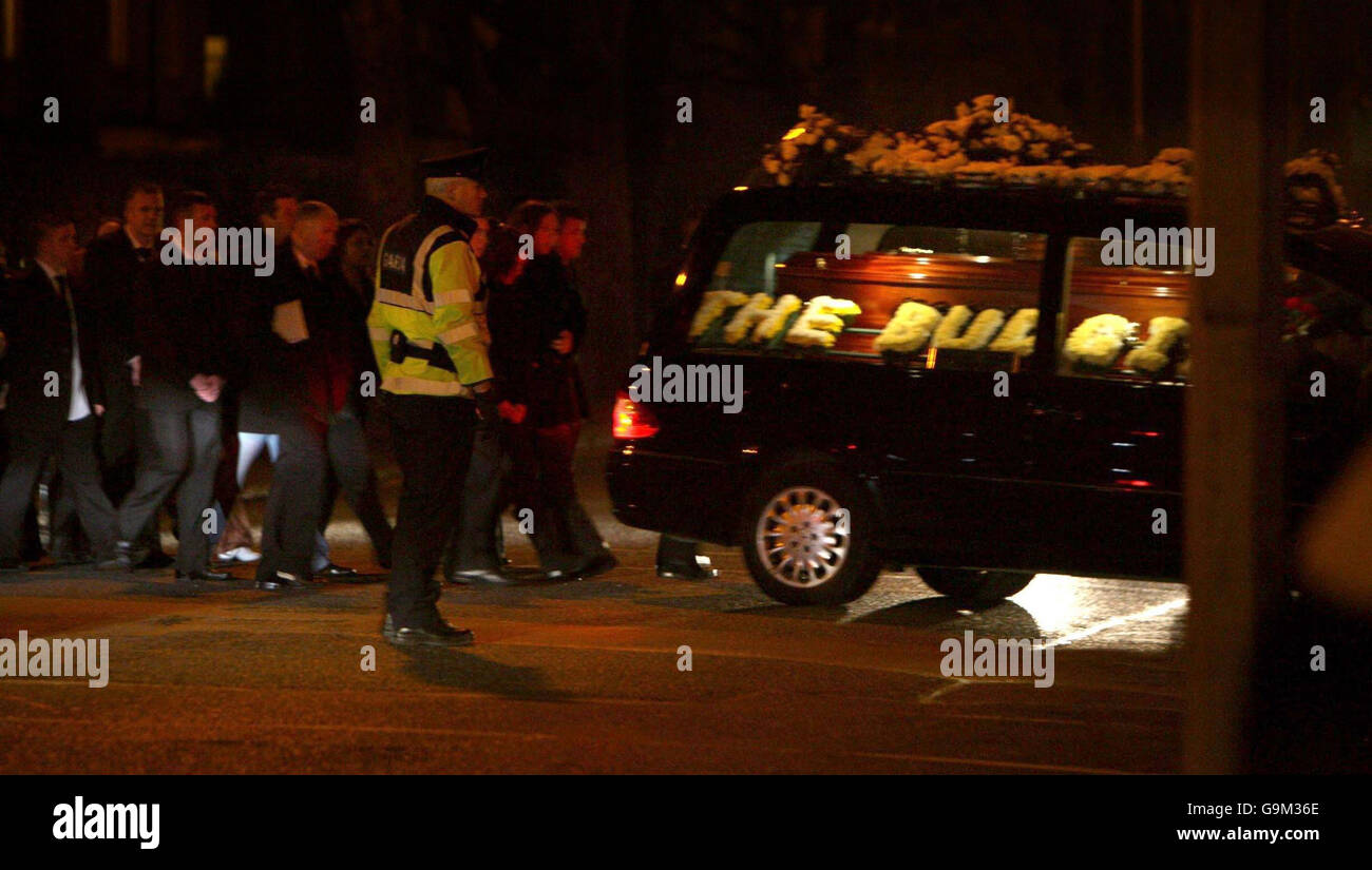 The funeral cortege of murdered Irish drugs lord Martin 'Marlo' Hyland ...