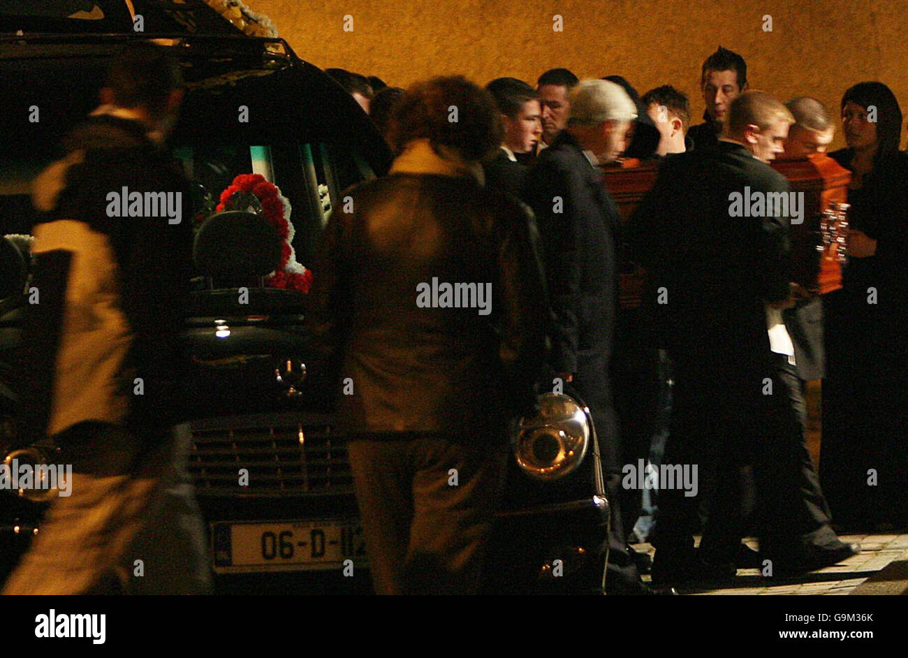 Removal of murdered drugs lord Martin 'Marlo' Hyland's remains Stock ...