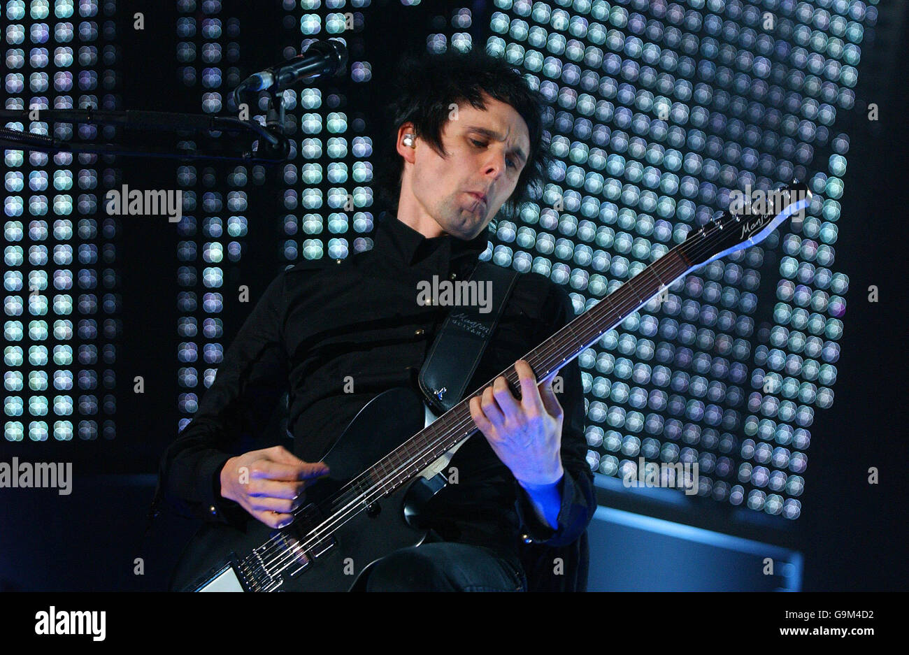 Muse frontman Matt Bellamy performs at Wembley Arena in west London ...