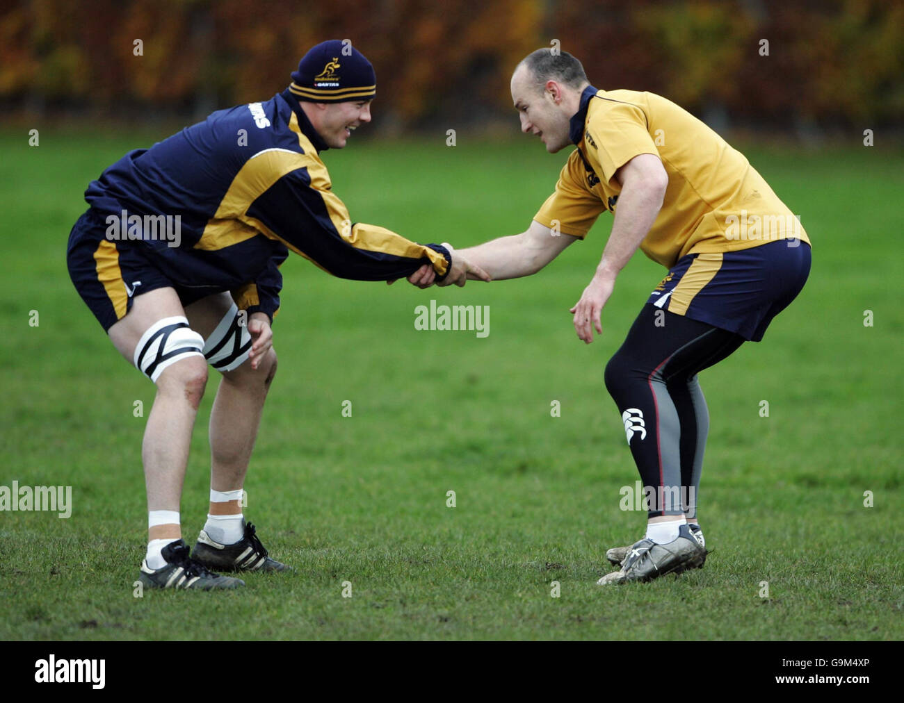 Rugby Union - Australia training session -Edinburgh. Australia's ...